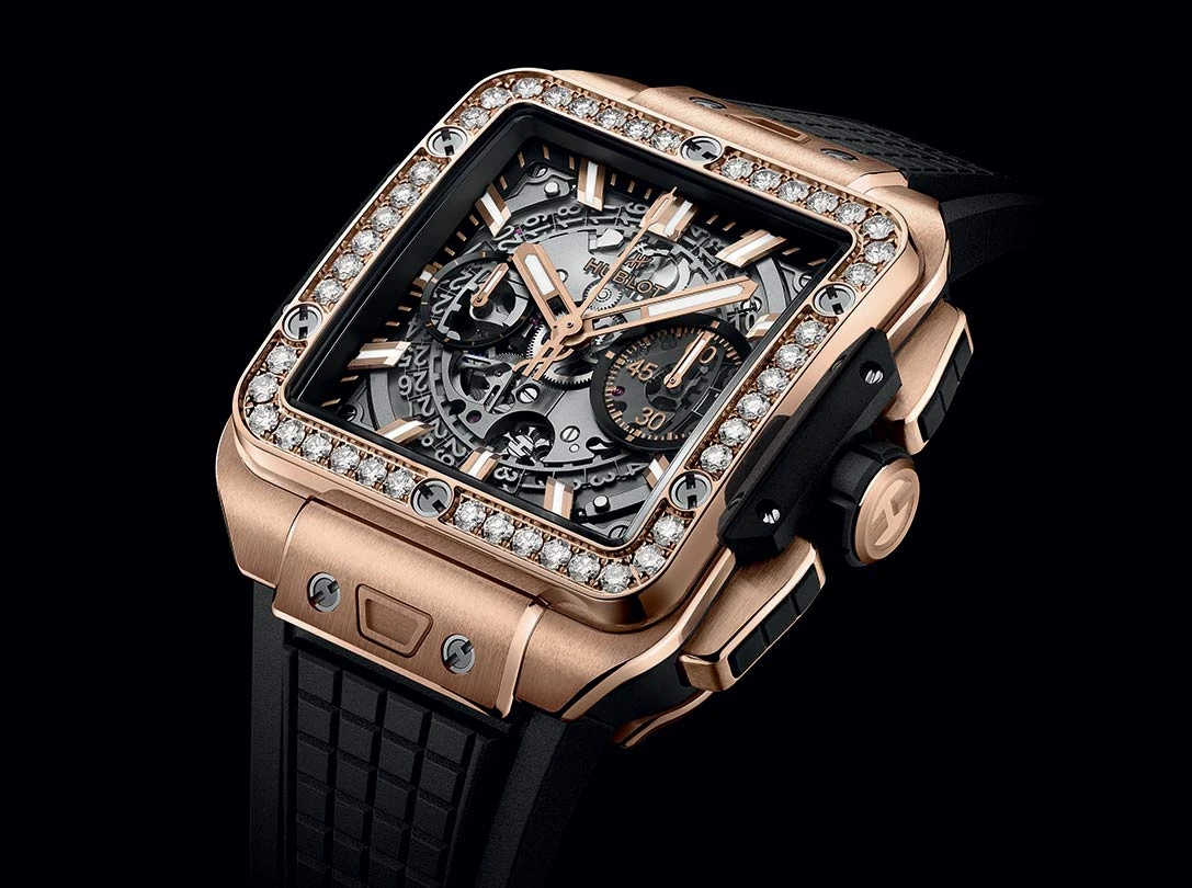 the blinged-out Hublot Square Bang Unico - Ozzie Small