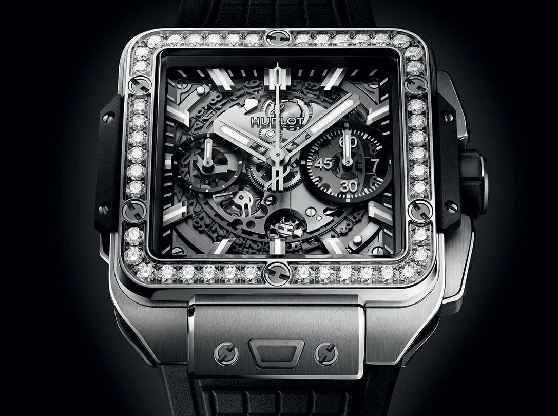 the blinged-out Hublot Square Bang Unico - Ozzie Small
